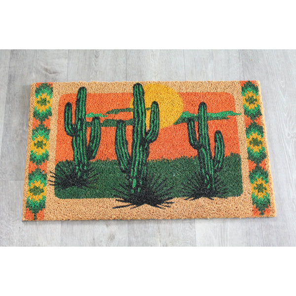 Door Mat - Southwestern Cactus Design - Coir Fibre - Free NZ Delivery ...