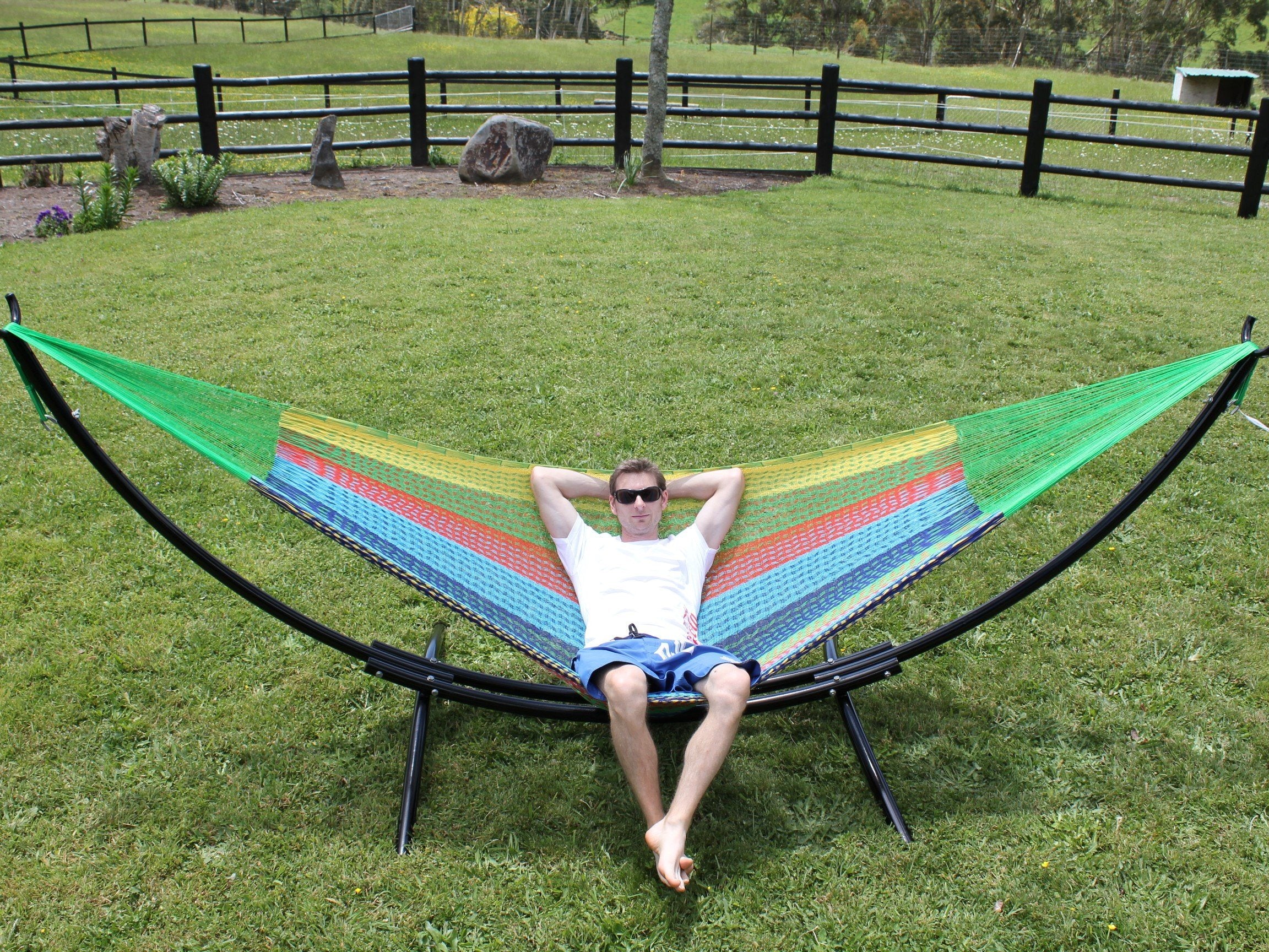 Metal Arc Hammock Stand - Free Standing Metal Hammock - Free Delivery ...